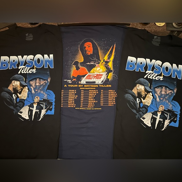 Hanes | Tops | Bryson Tiller 223 Back N Better Tour Tshirts | Poshmark